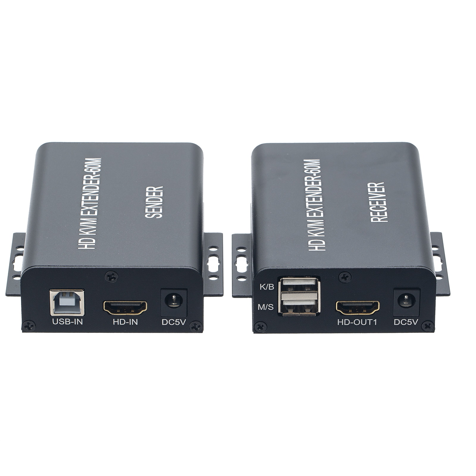 HD 60m USB HDMI KVM Extender Over Rj45 Cat6 Ethernet Cable Audio Video ...